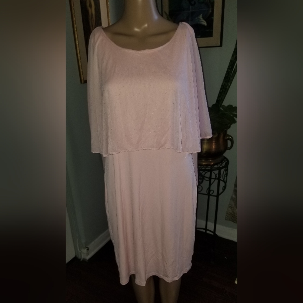 Soft Pink Dress With Cape Sparkles - Gem